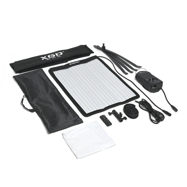 XGD Flexible LED Light Panel 40x60 cm RGB 120W with Softbox and Grid ...