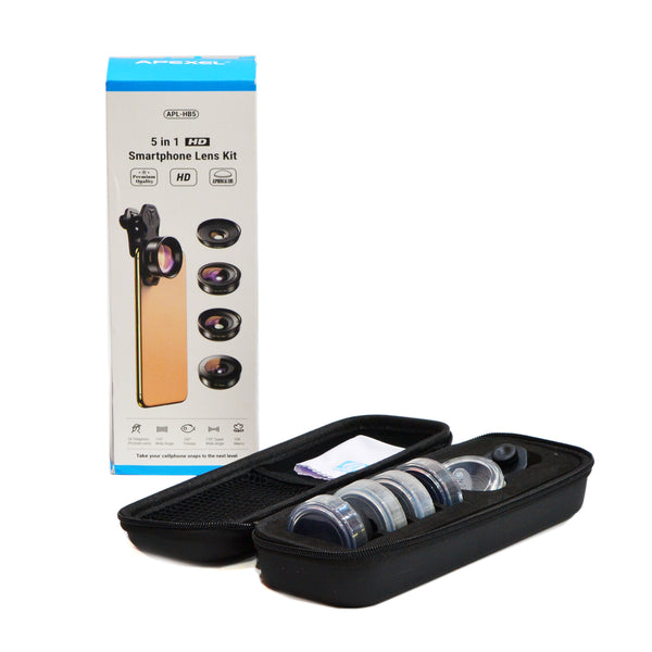 Apexel Smartphone Lens kit 5 in 1 APL-HB5 – Specialist